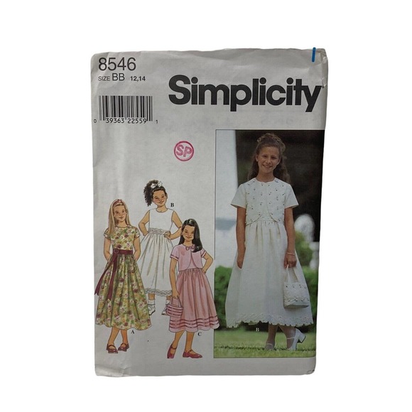 Simplicity | Office | Simplicity 8546 Size 214 Girls Dresses Jacket And ...